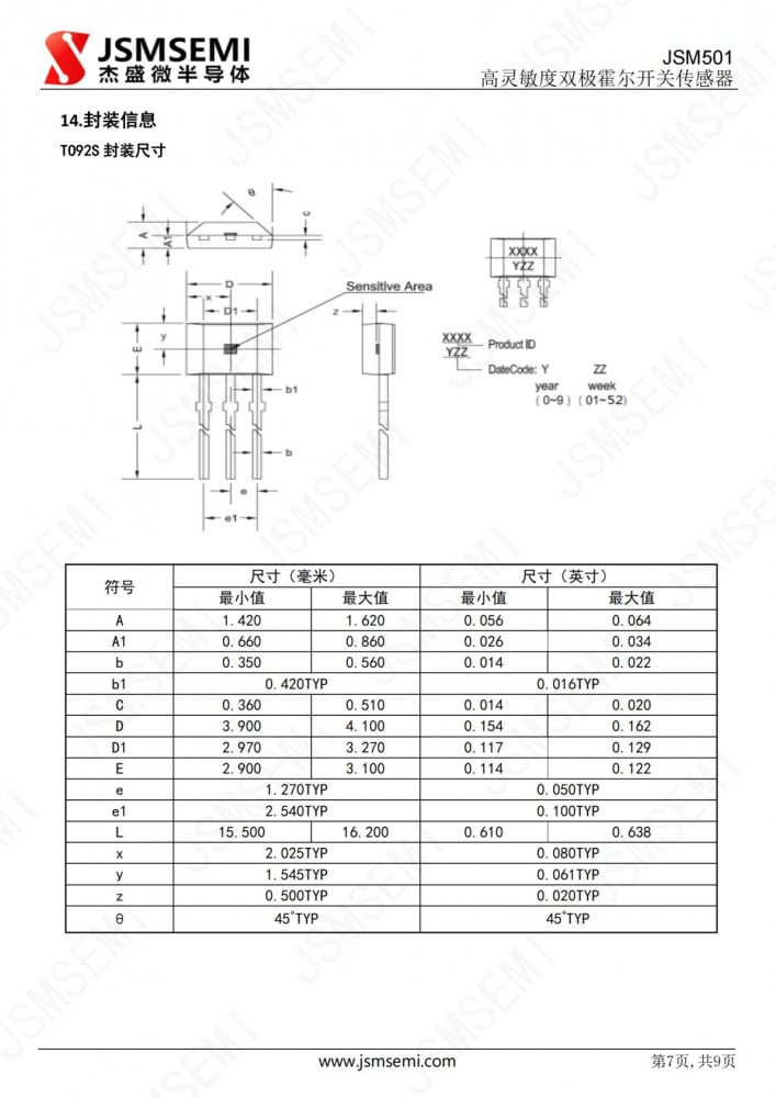 JSM501 datasheet page 7