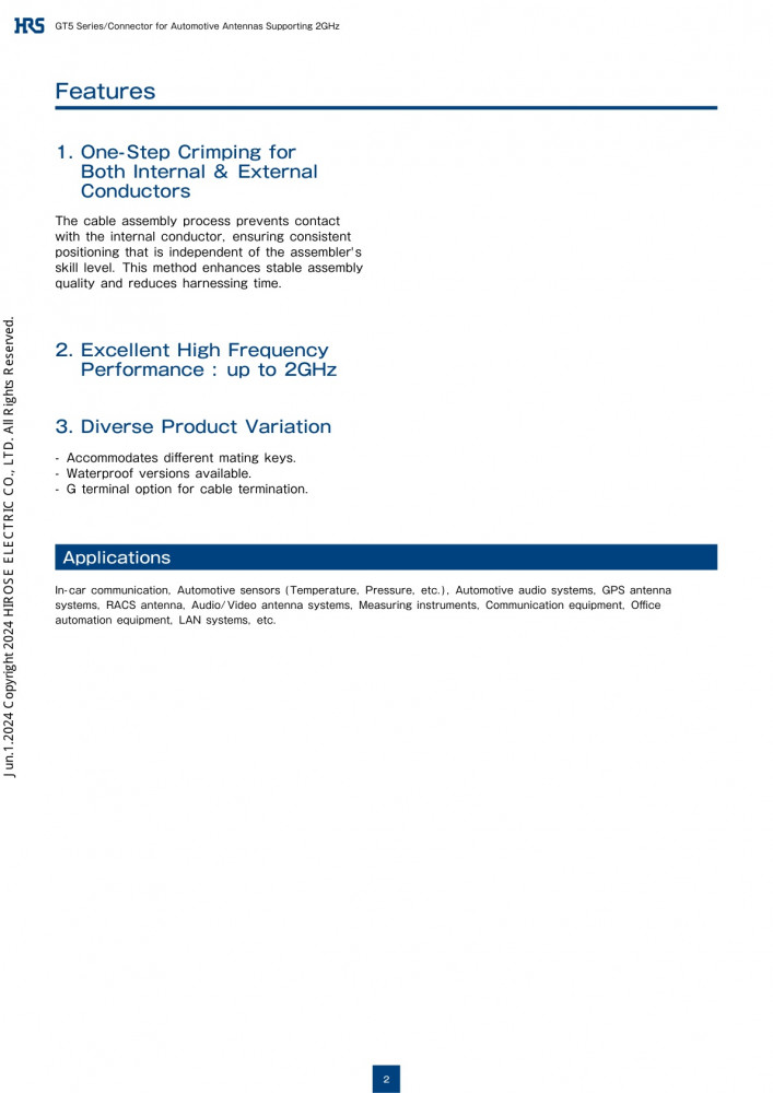 GT5 Series technical document page 2
