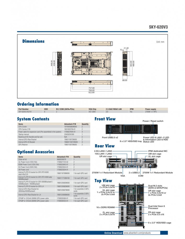 SKY-620V3 product documentation page 2