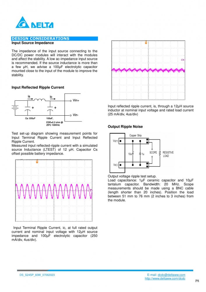 DELTA S24SP series datasheet page 8