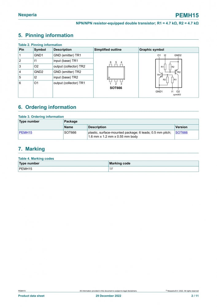 PEMH15 datasheet page 2