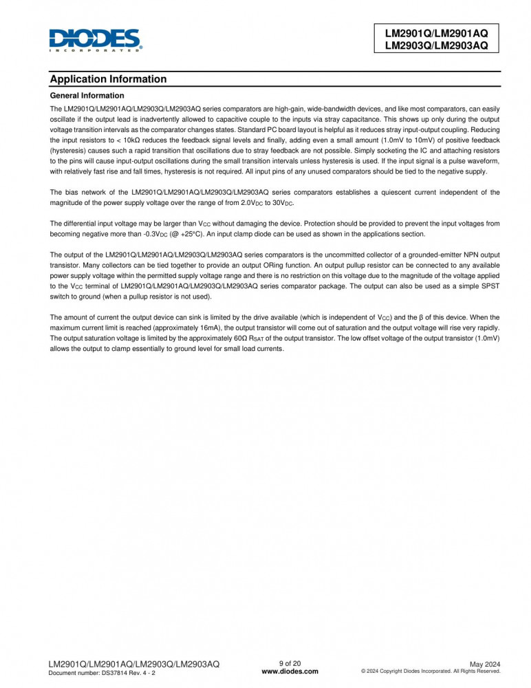 LM2903AQS-13 datasheet page 9