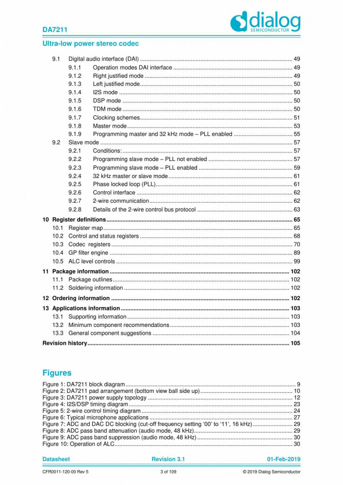 DA7211 datasheet page 3