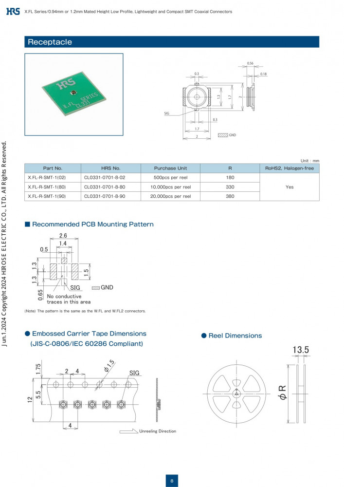 HRS X.FL Series document page 8