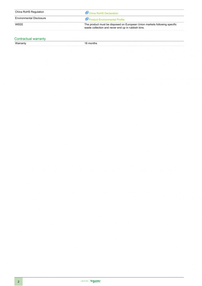 RZM031BN product documentation page 2