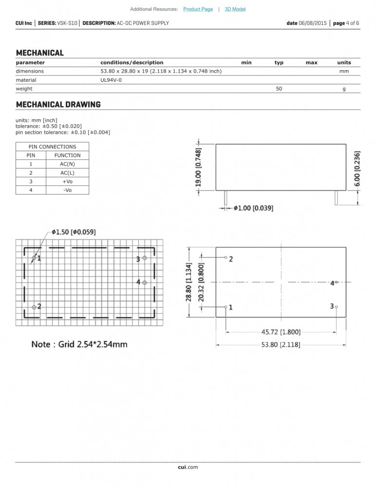 CUI VSK-S10 datasheet page 4