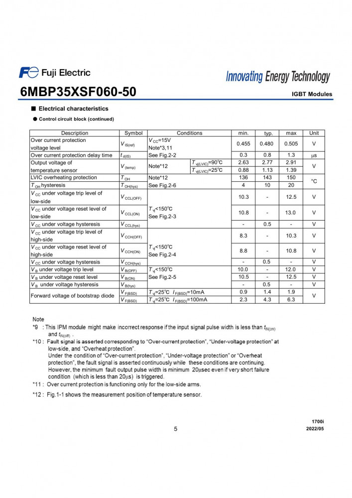 6MBP35XSF060-50 datasheet page 5