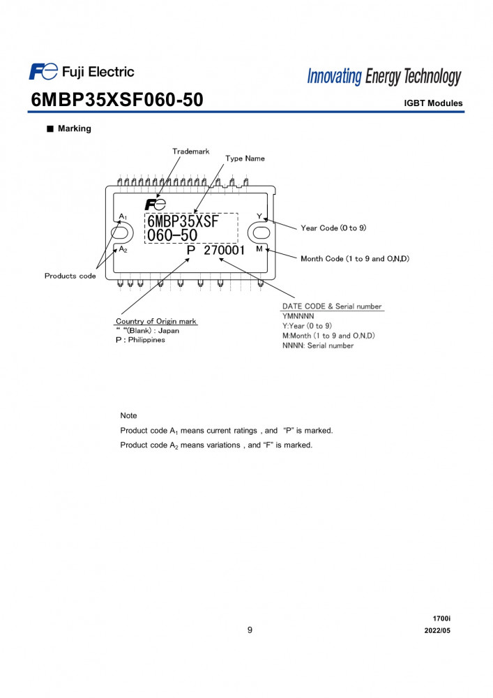6MBP35XSF060-50 datasheet page 9