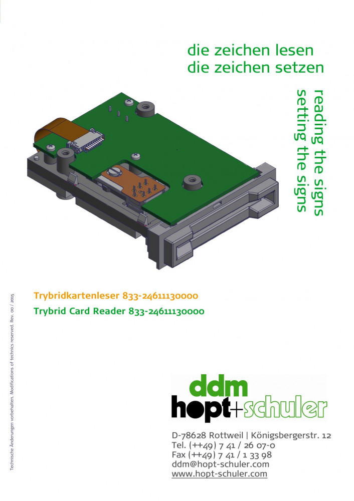 Trybrid Card Reader document page 1