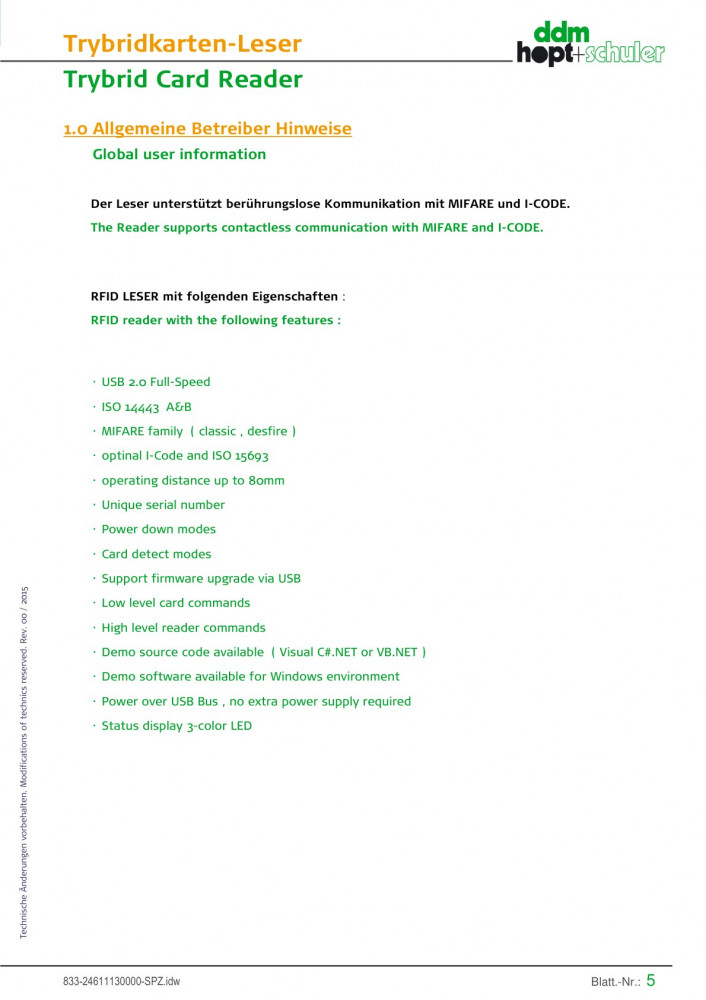 Trybrid Card Reader document page 5
