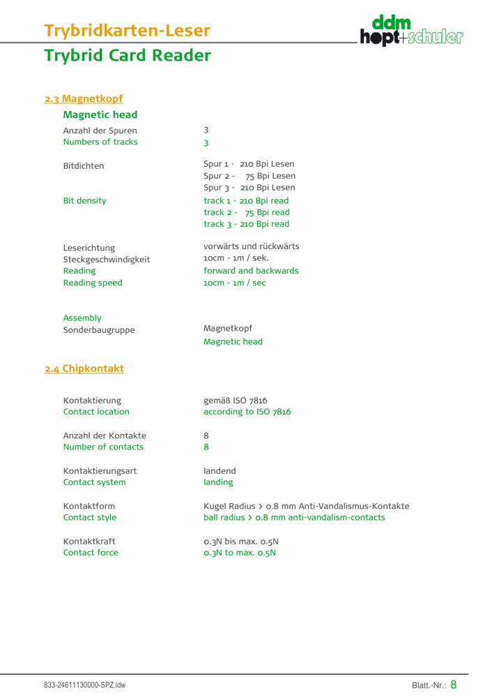 Trybrid Card Reader document page 8