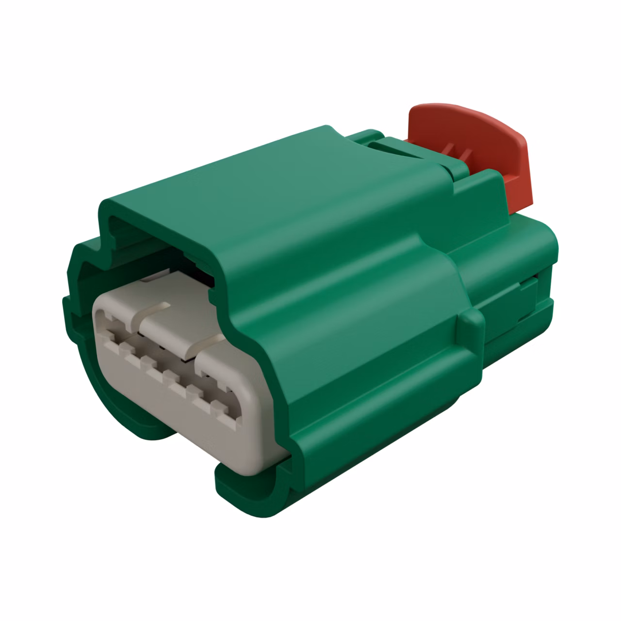 2.54mm MX64 Sealed Single Row Crimp Housing, MX64 Terminal, Green, 6 Circuits, Key D, with CPA Lock, All Terminals Plugged for sale