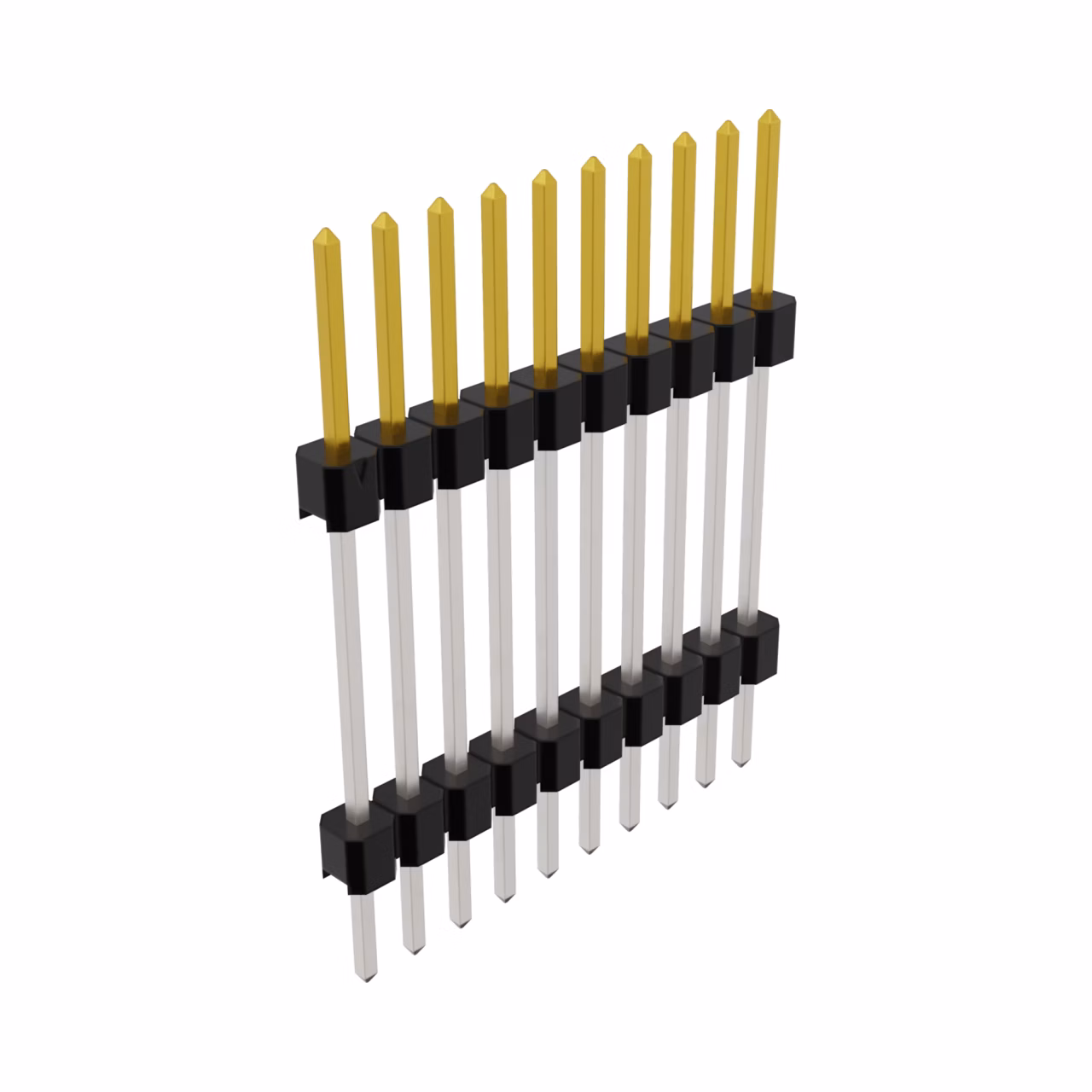 KK 254 PCB Header, Single Row, Dual Body, Through Hole, Vertical, 10 Circuits, 0.38µm Gold(Au) Plating, 17.80mm Stacking Height, Tray Packaging, Lead-Free for sale