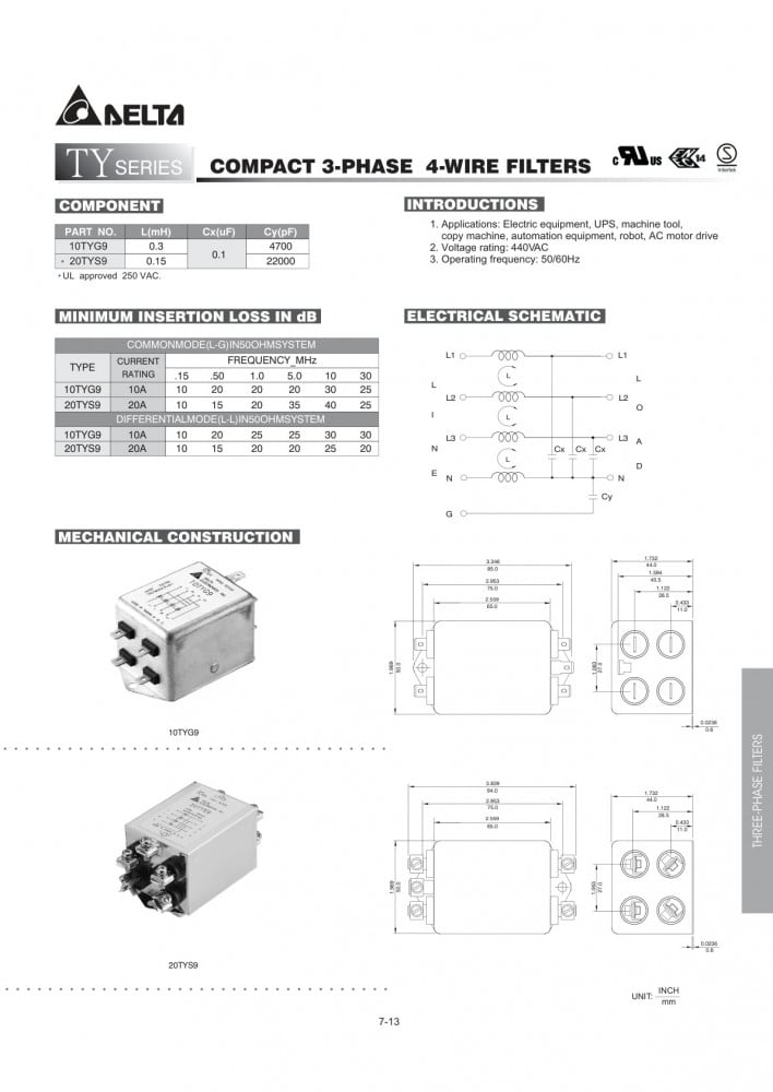 DELTA 10TYG9 technical document page