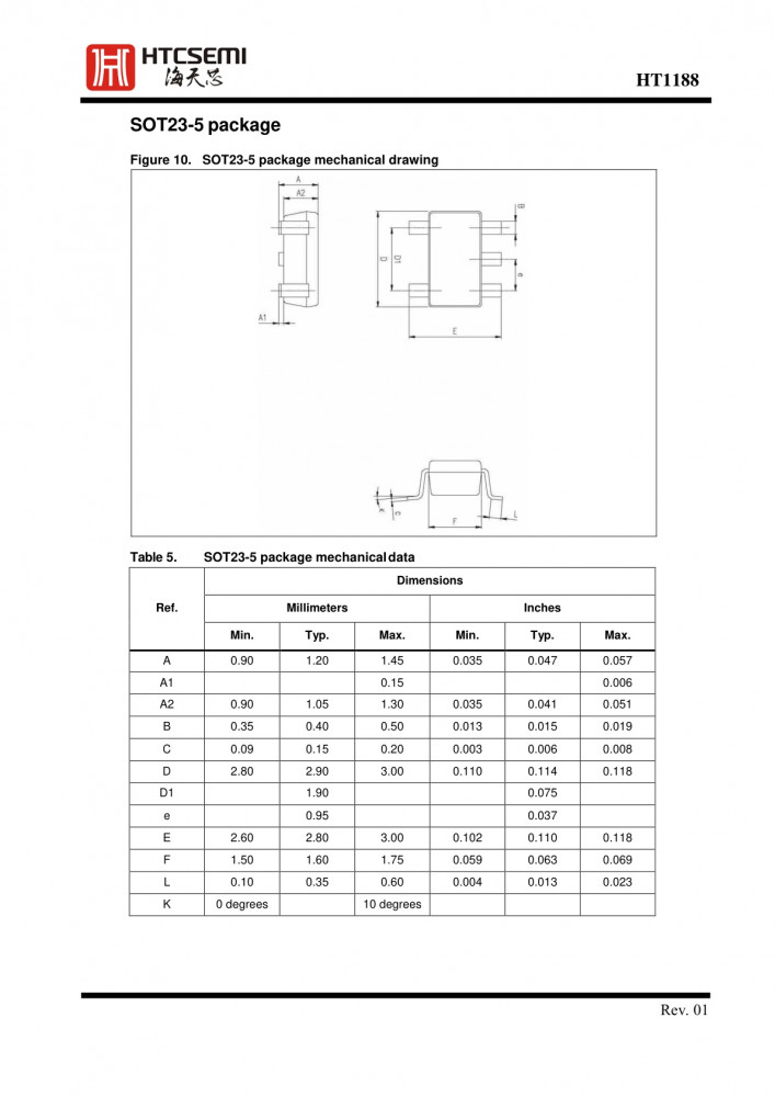 HT1188ARTZ datasheet page 6