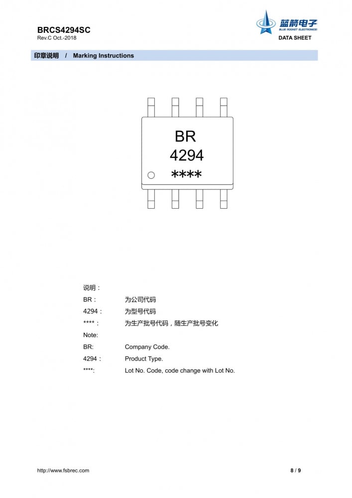 BRCS4294SC datasheet page 8
