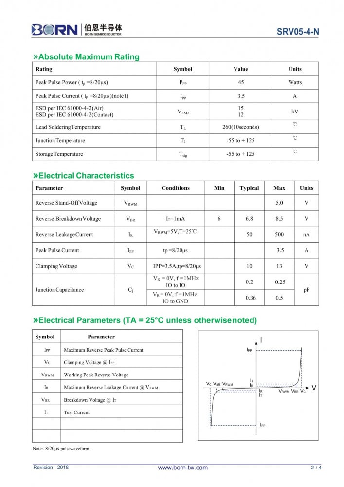 SRV05-4-N datasheet page 2