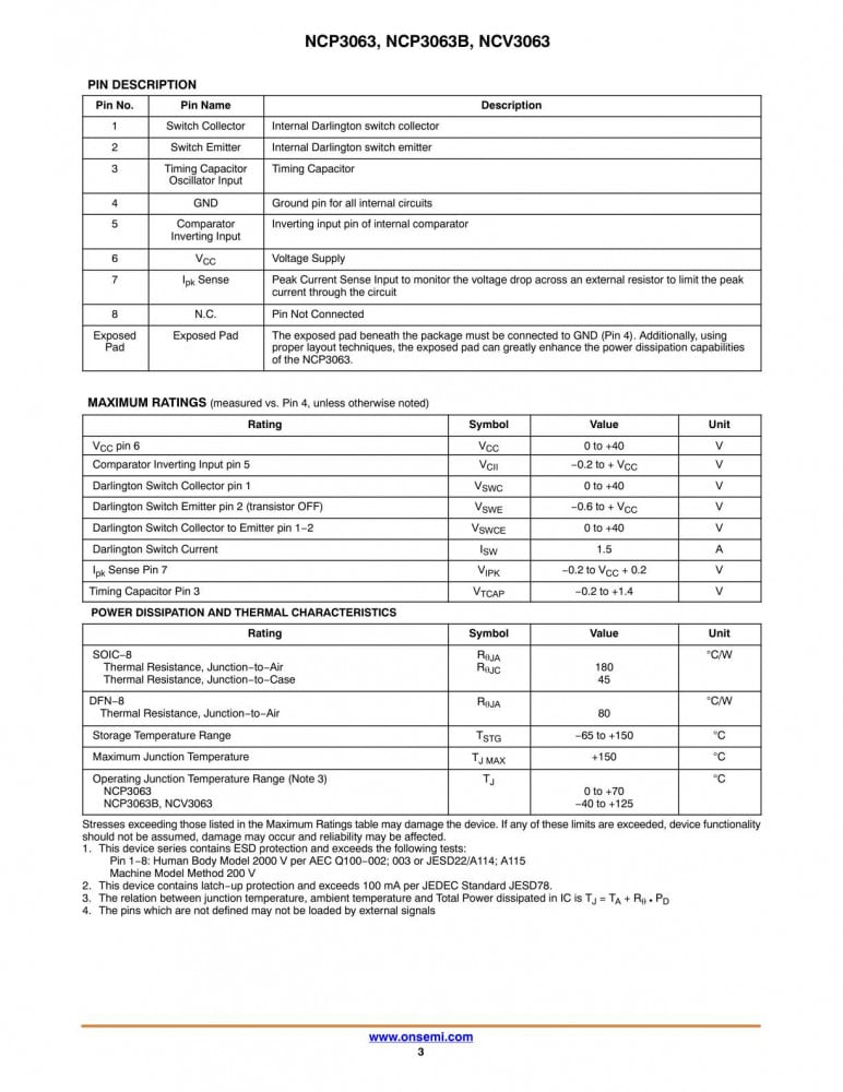NCP3063 document page 3