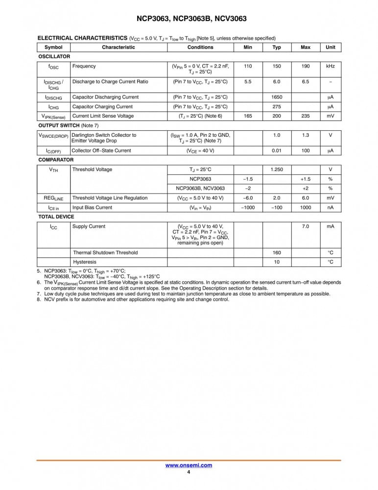 NCP3063 document page 4
