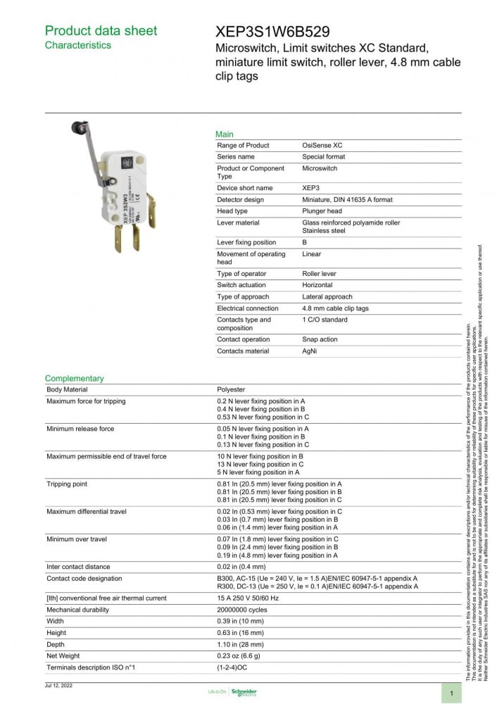 XEP3S1W6B529 document page 1