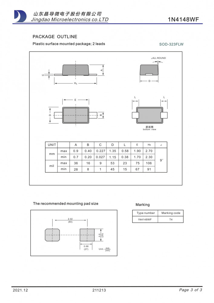 1N4148WF datasheet page 3