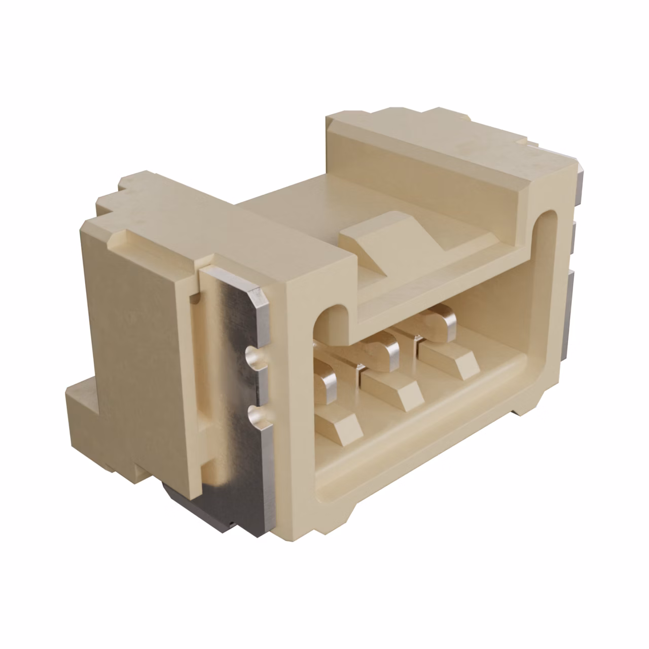 Micro-Lock 1.25mm Pitch Single-Row Right-Angle Header, Beige, 3 Circuits for sale