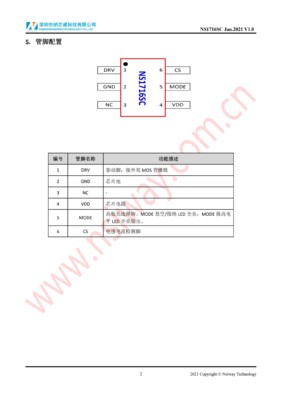 NS1716SC External MOS Switching Buck LED Constant Current Driver for sale