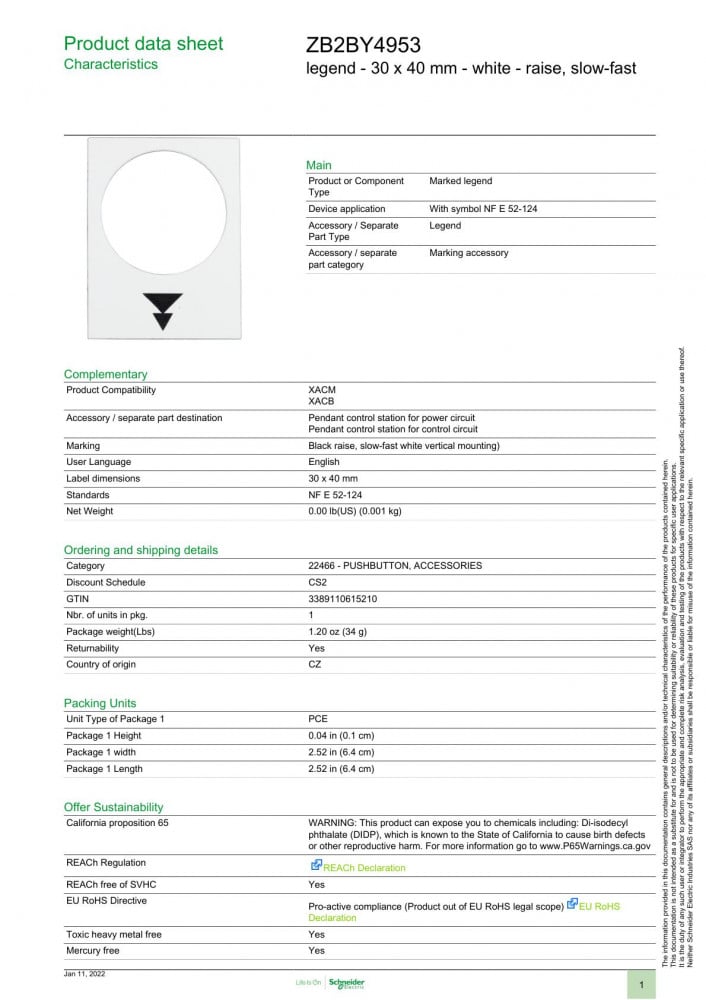 ZB2BY4953 technical document page 1