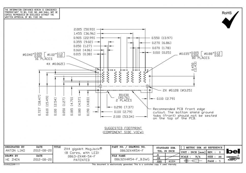 Bel Fuse 0863-2X4R-54-F drawing page 4