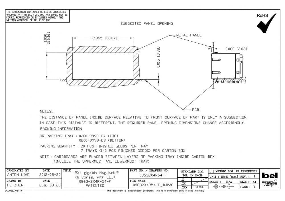 Bel Fuse 0863-2X4R-54-F drawing page 5