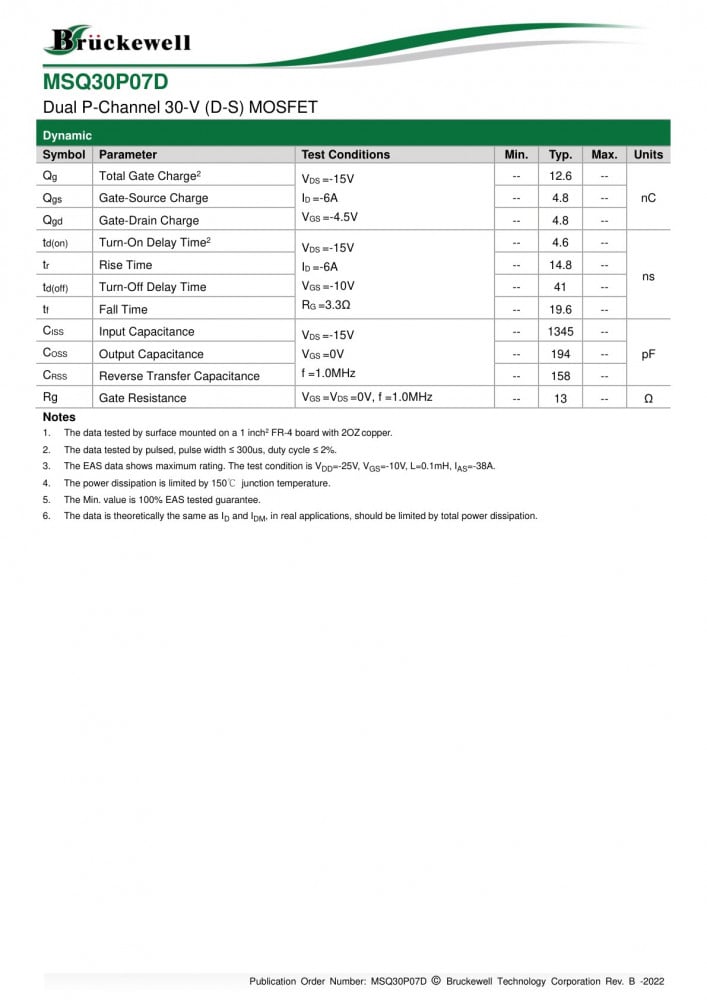 MSQ30P07D datasheet page 3