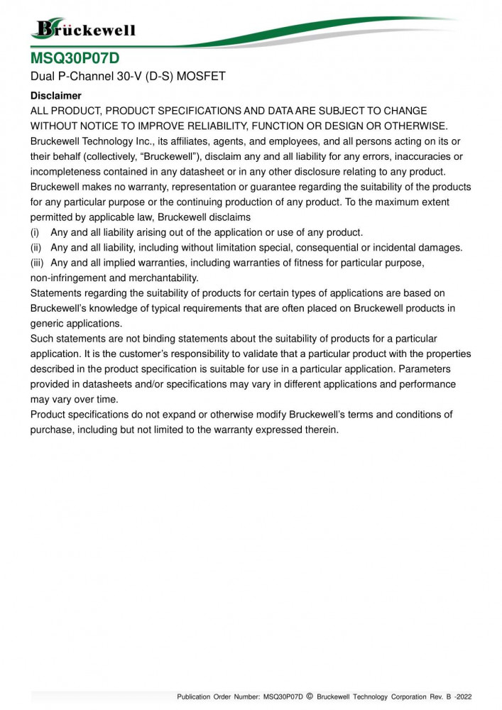 MSQ30P07D datasheet page 6