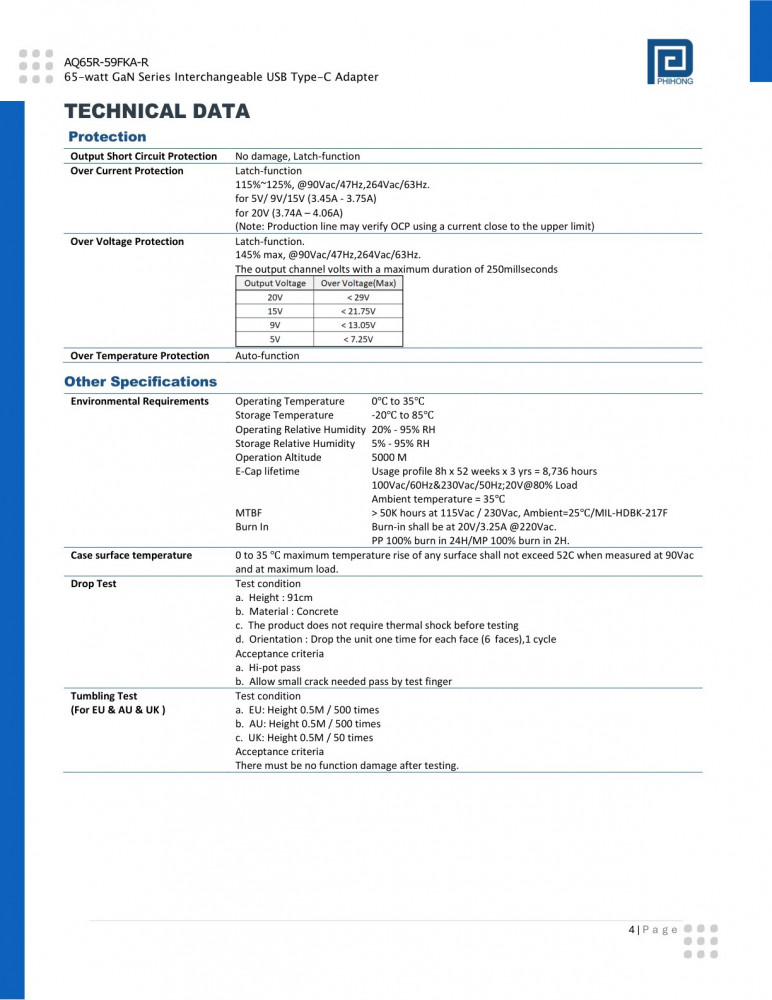 AQ65R-59FKA-R technical document page 4