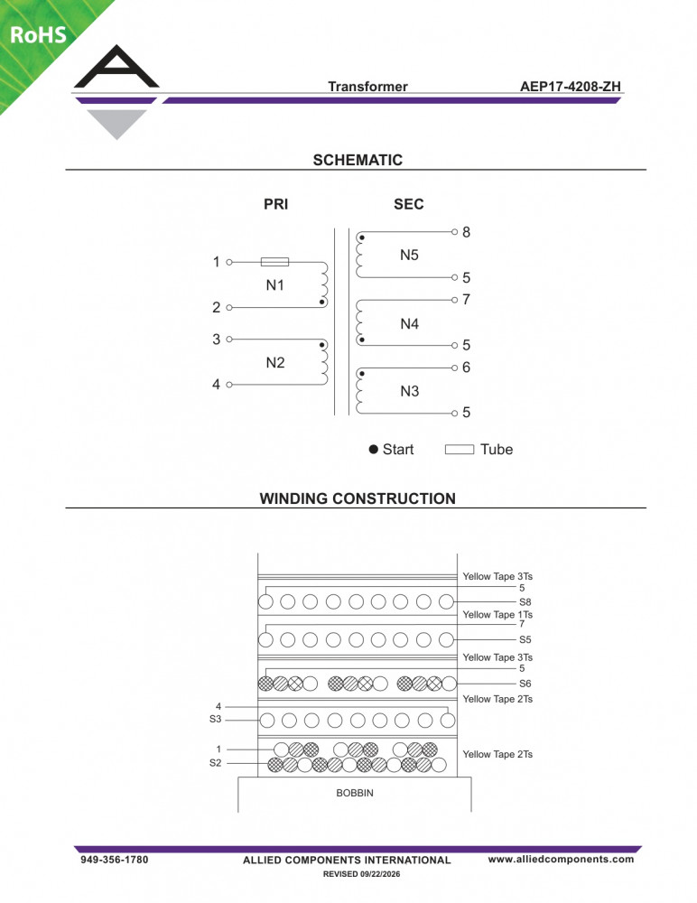 AEP17-4208-ZH technical document, page 2