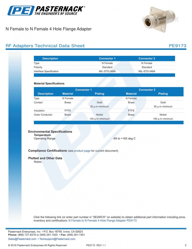 PE9173 technical document page 2