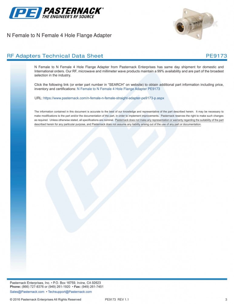 PE9173 technical document page 3