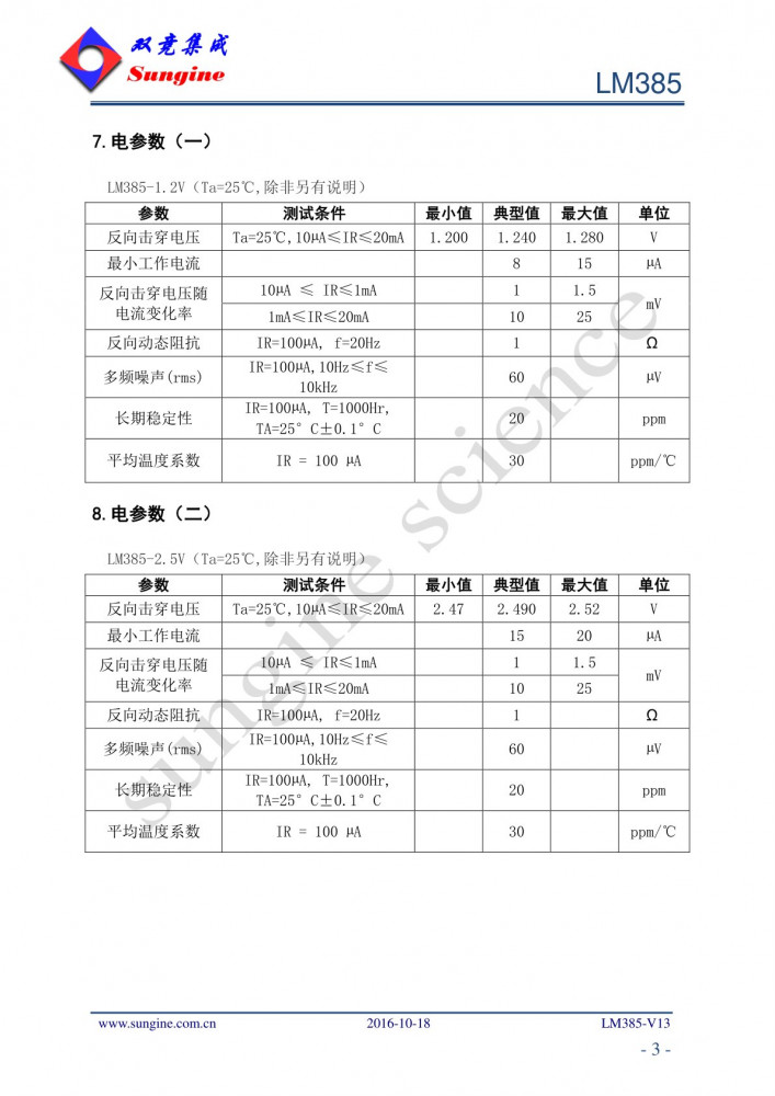 LM385 datasheet page 3