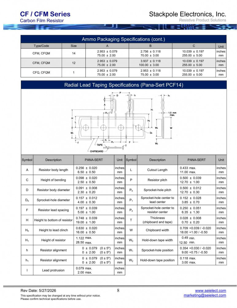 CF14JT10K0 document page 8
