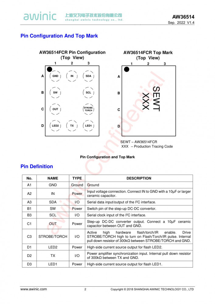 AW36514FCR datasheet page 2