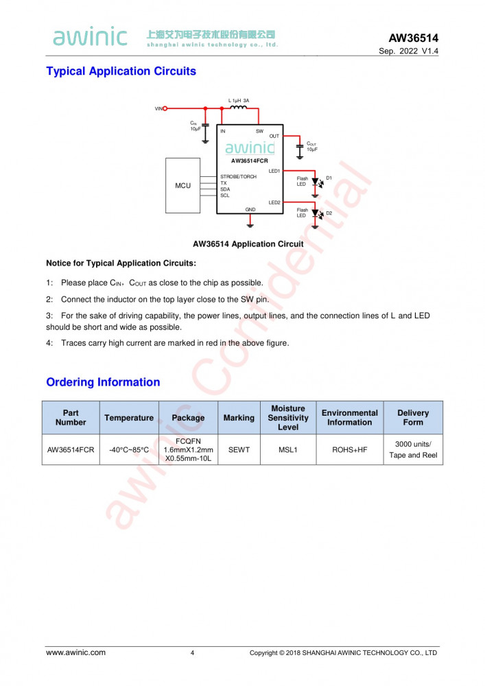 AW36514FCR datasheet page 4
