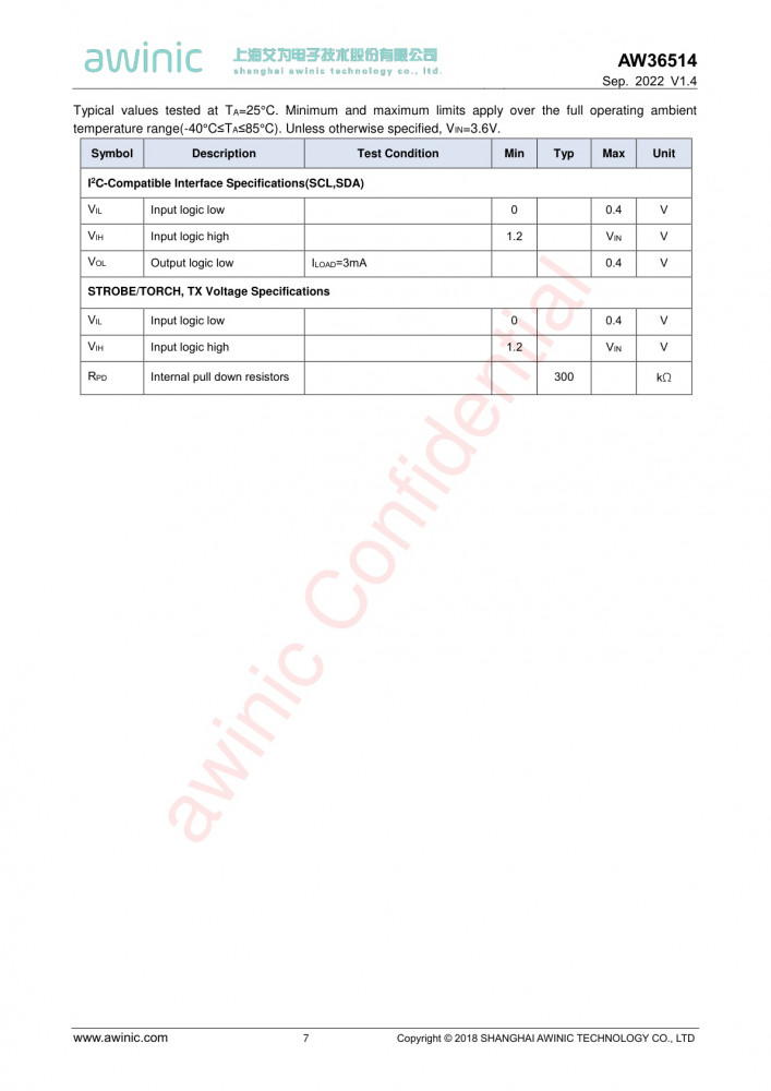 AW36514FCR datasheet page 7