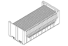 VHDM Single-Ended Board-to-Board Stacker Receptacle, 18mm Stack Height, 2.00mm Pitch, Vertical, 8 Rows, 200 Circuits, 0.76µm Gold (Au) for sale