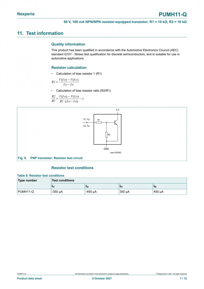 PUMH11-QX datasheet page 7