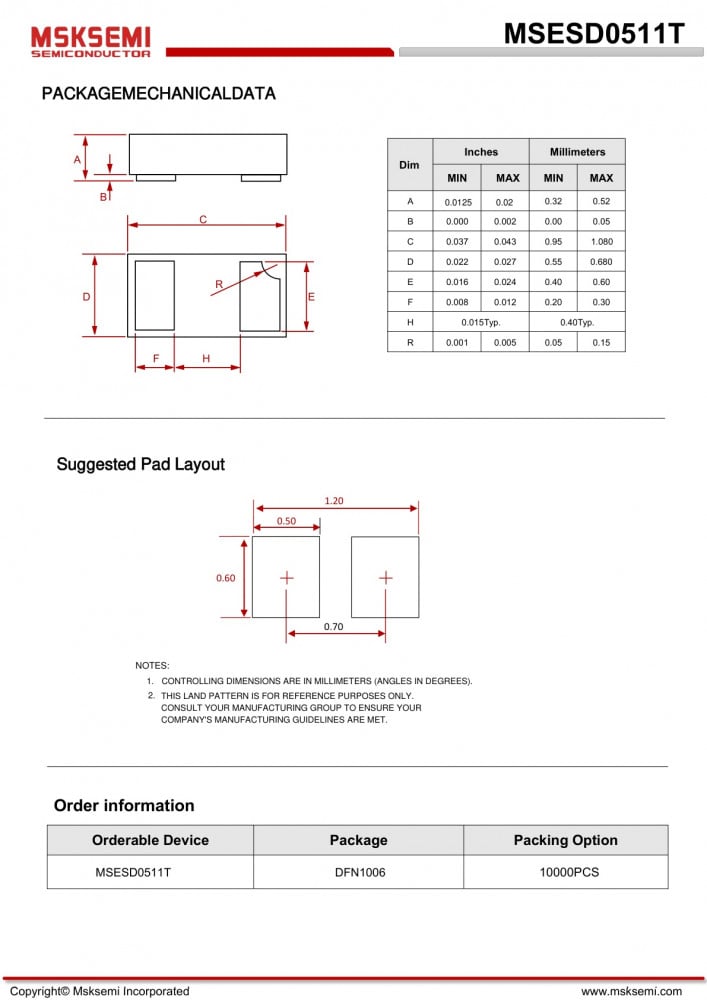 MSESD0511T datasheet page 4