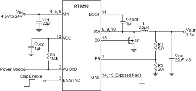 RT8288A - 4A, 21V 500kHz Synchronous Step-Down Converter