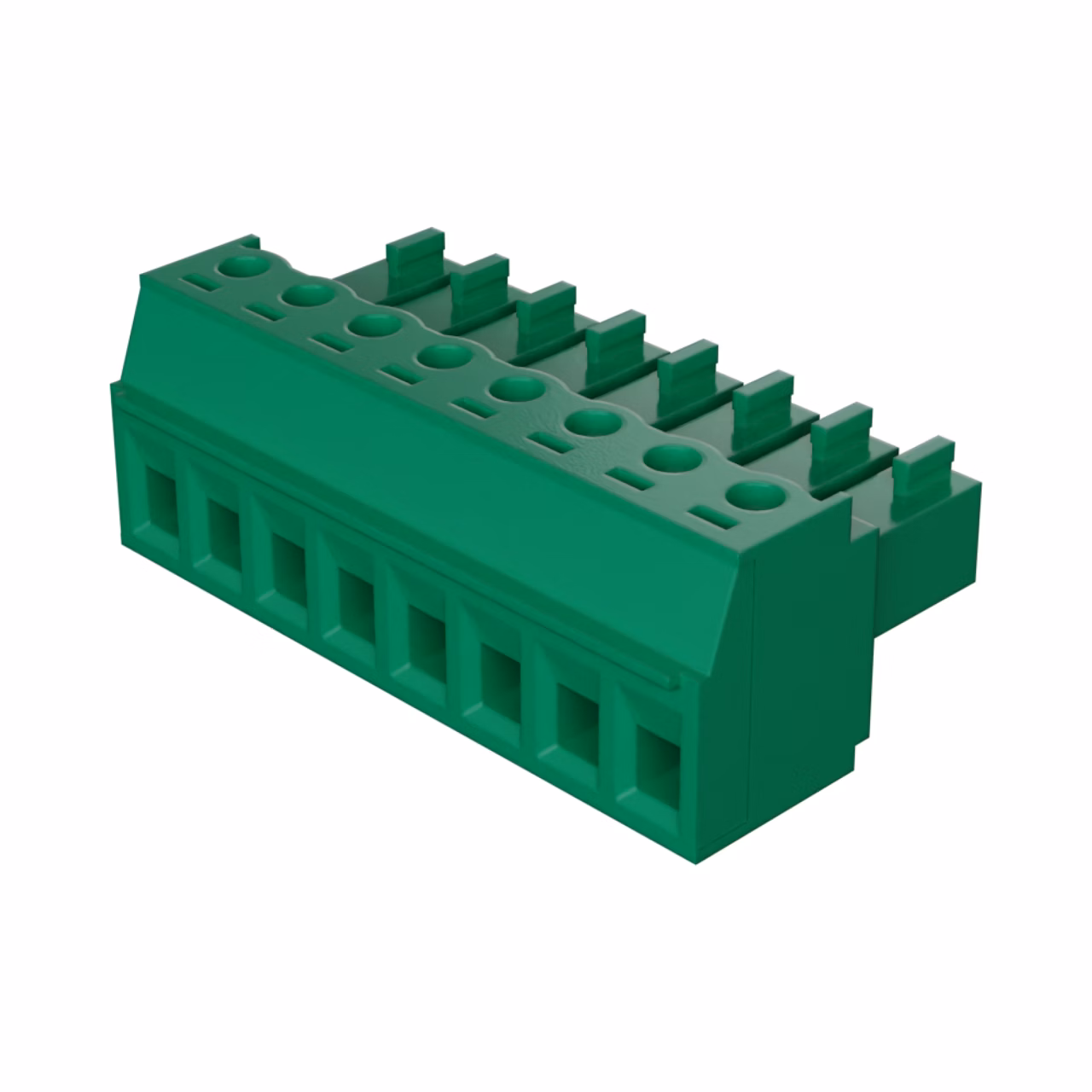3.81mm Pitch Eurostyle Horizontal Plug, Green Housing, 8 Circuits for sale