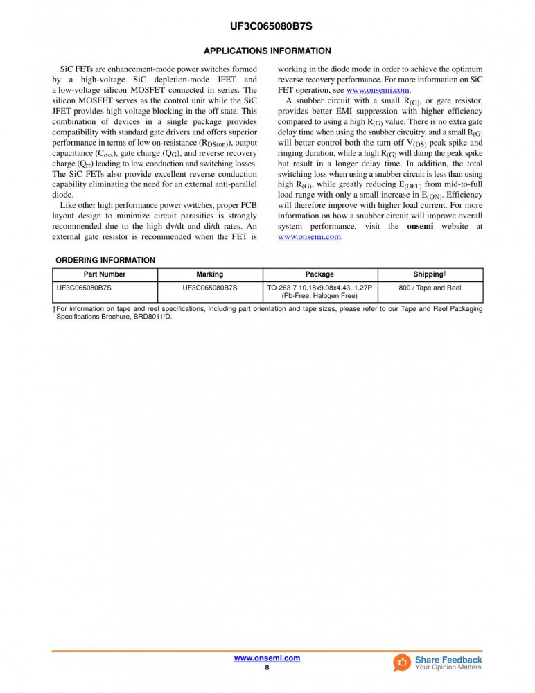 UF3C065080B7S datasheet page 8
