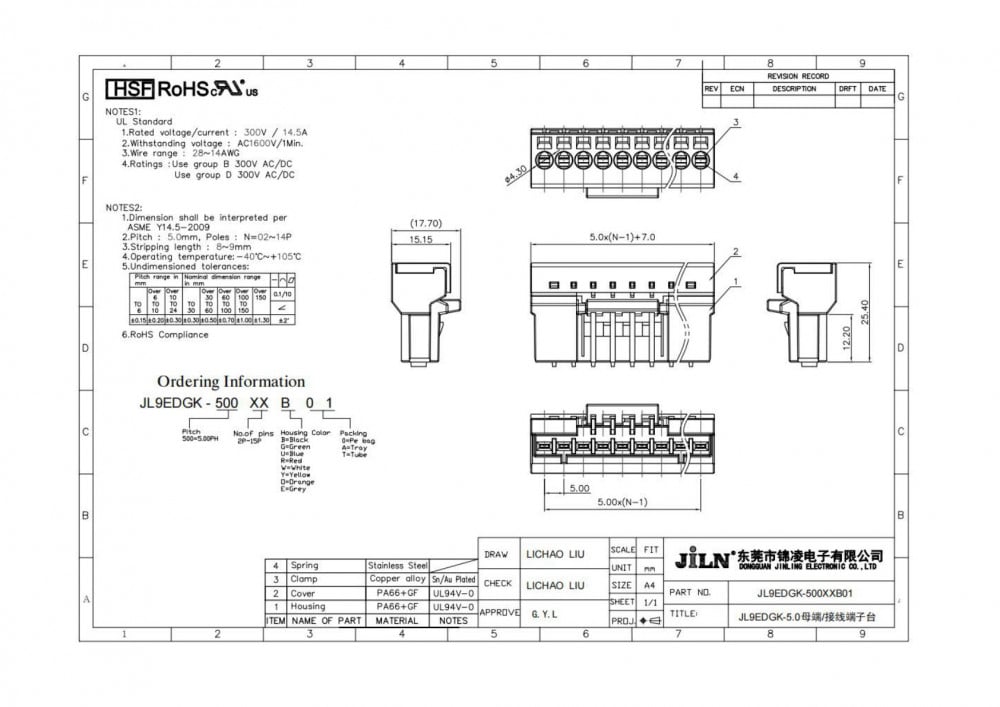 JL9EDGK-50002B01 technical drawing page 1