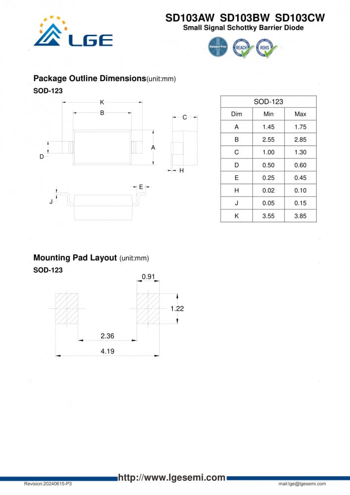 LGE SD103AW datasheet page 3