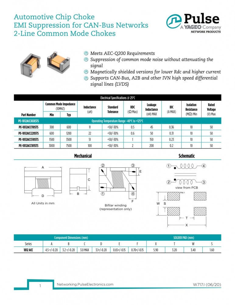 PE-1812ACC220STS technical document page 1